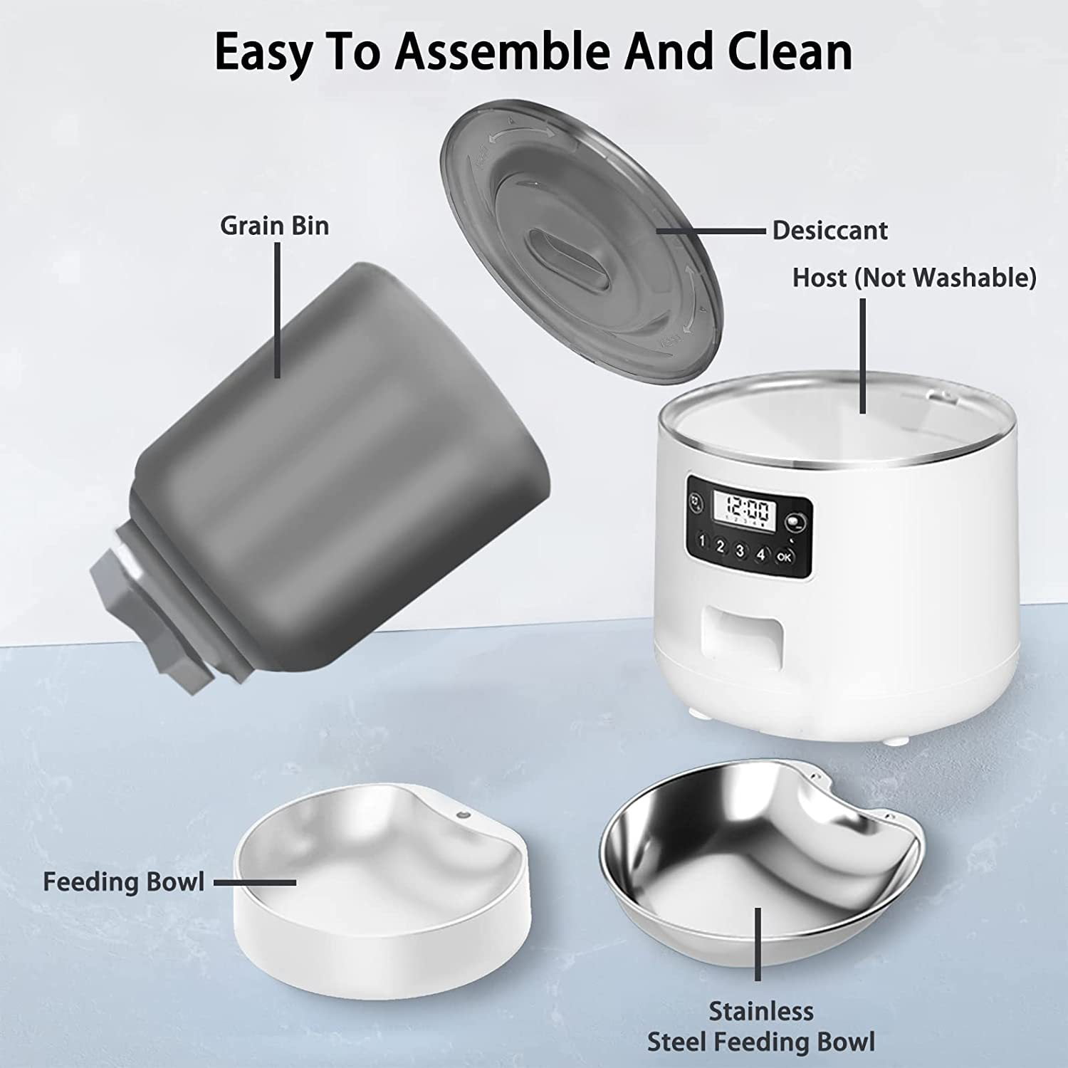 Intelligent Cat Feeding Machine 4L/135oz Automatic Pet Feeder Dog Food ...