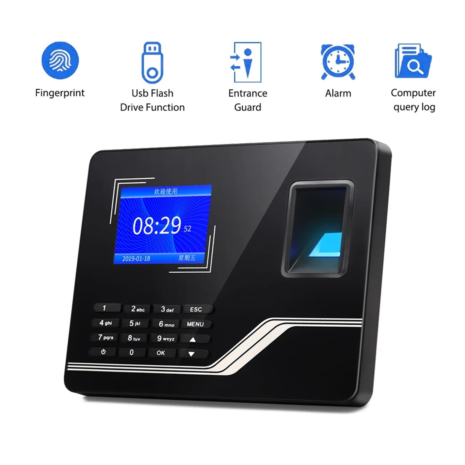 Intelligent Data Link Attendance Machine Fingerprint Recorder Computer ...