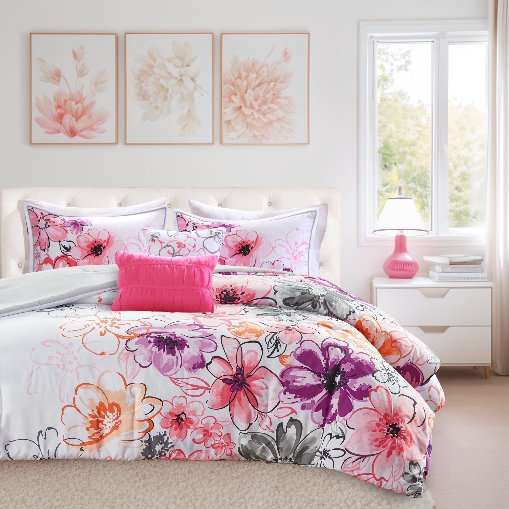 Intelligent Design Twin/Twin XL Comforter Set, Floral Bedding - Walmart.com