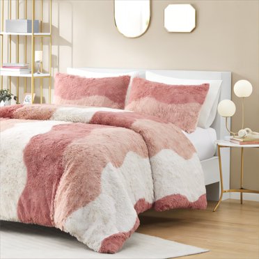 Wajade Plush Shaggy Comforter Set - Velvet Faux Fur, 3PC Microfiber ...