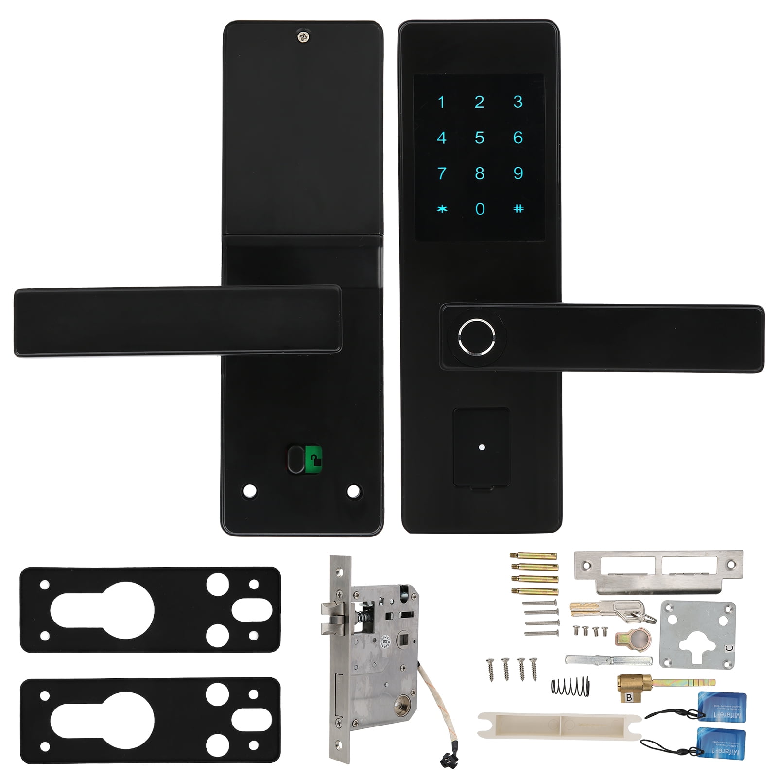 Intelligent Door Lock Fingerprint Password IC Card Bluetooth APP Unlock ...