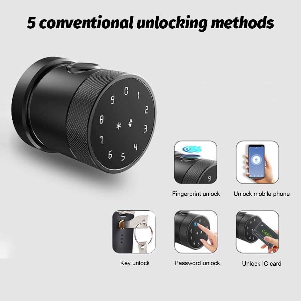 Intelligent Door Lock,Ic Key Apartment Keypad Bt 5-in-1 Unlock Door ...