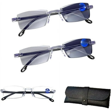 Blue Ease Optics Glasses, Clear Automatic Zoom Reading Eyeglasses ...