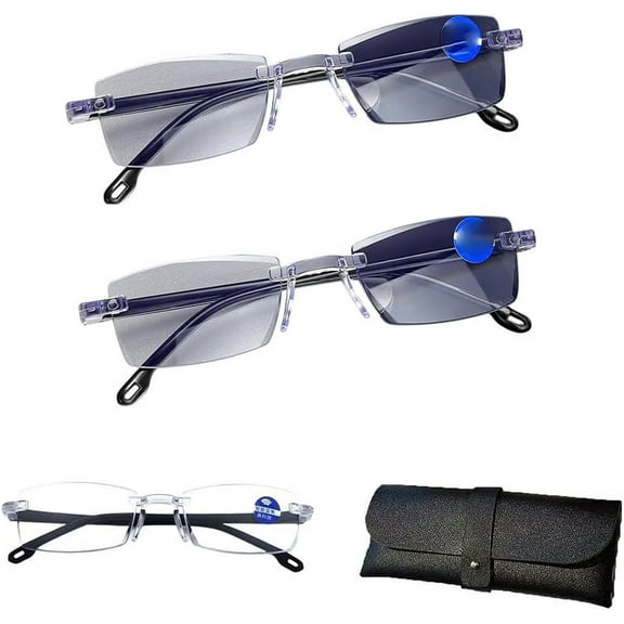 Blue Ease Optics Glasses, Clear Automatic Zoom Reading Eyeglasses ...