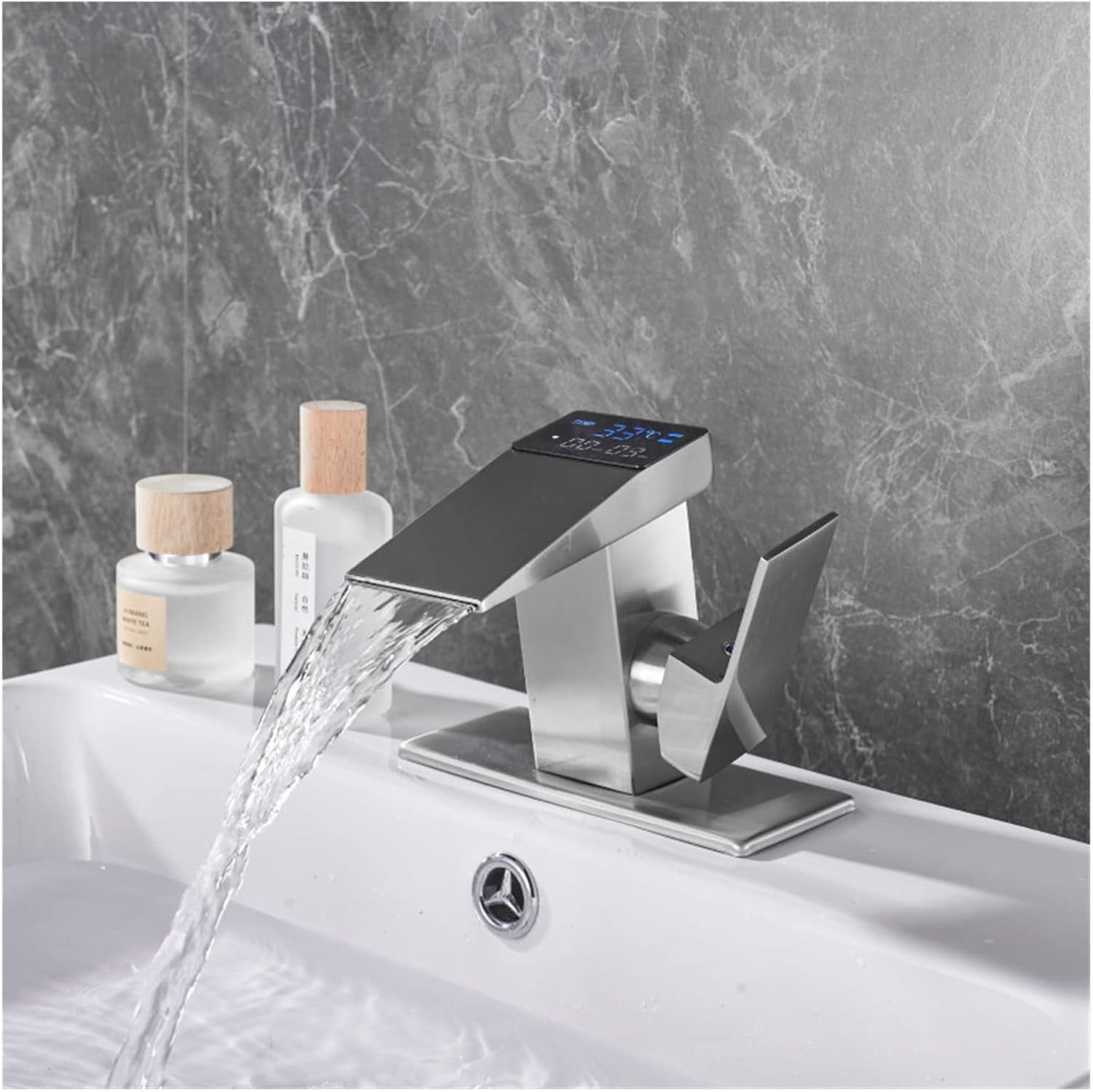 Intelligent Faucet Digital Led Temperature Display Black Hot Cold ...