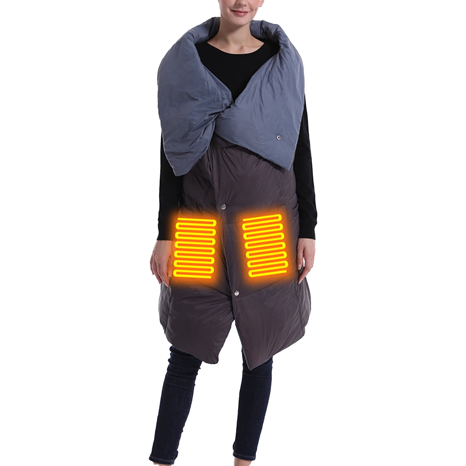 Intelligent Heating Vest with Four Area Dual Control Charging Heating ...