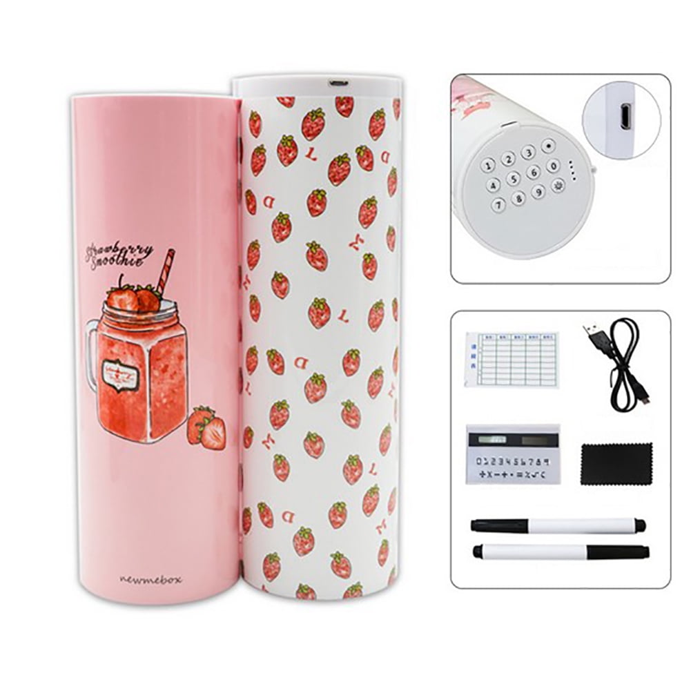 Intelligent Password Pencil Box Cartoon Pattern Pen Holder Large ...