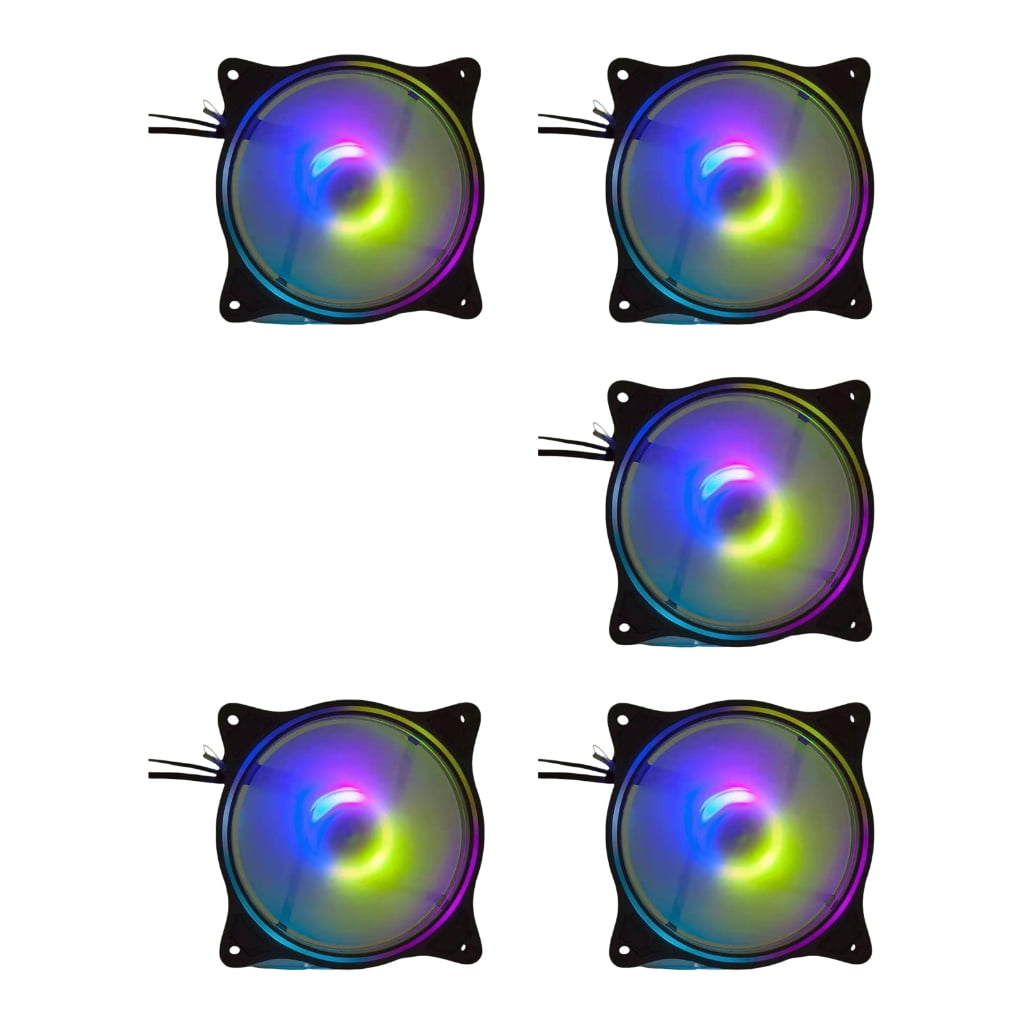 Intelligent RGBs Two Side LED PC Case Fan 20dB Quiet Operation Auto ...