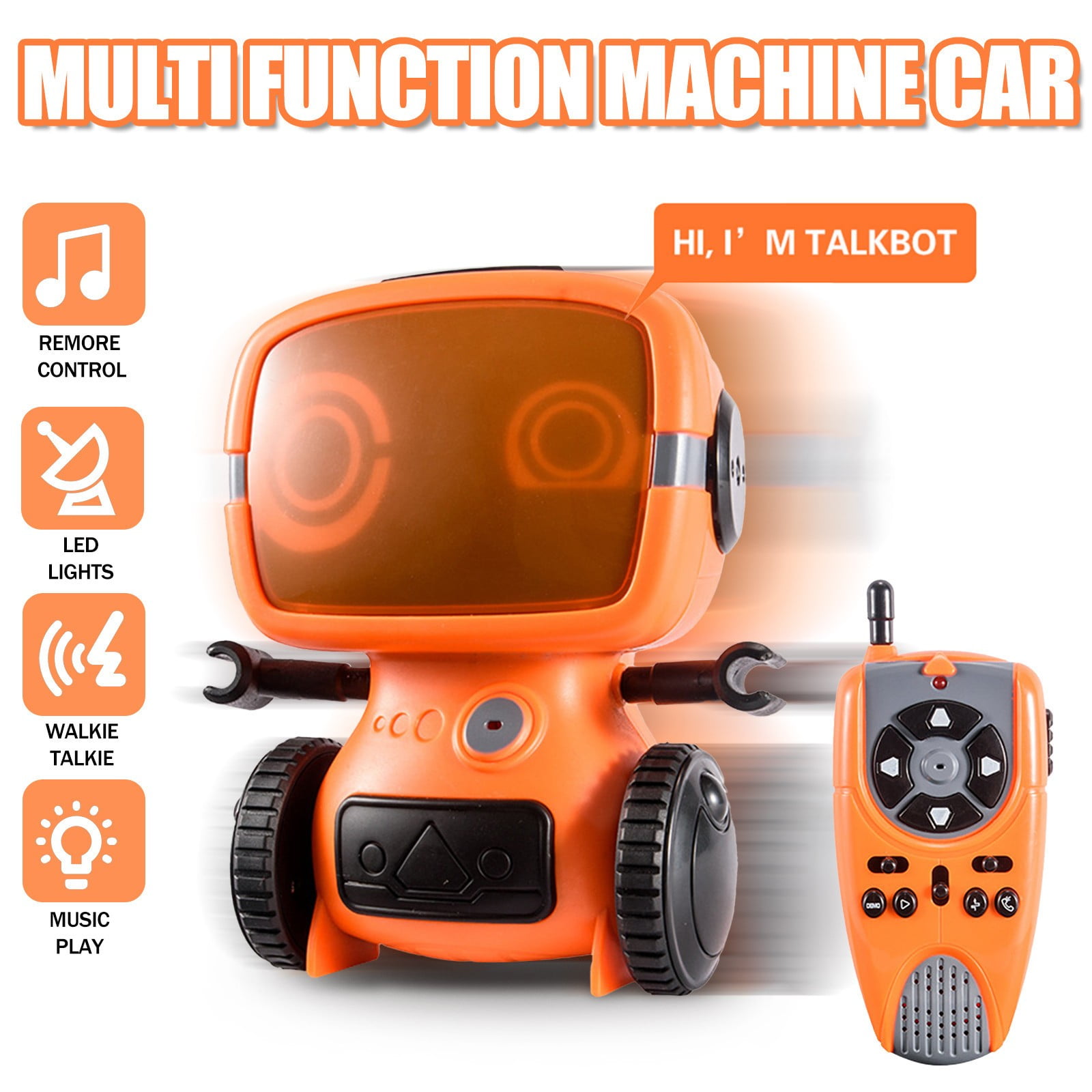 Intelligent Robot Toy With Walkie Talkie Wireless Control Programming Mode - Walmart.com