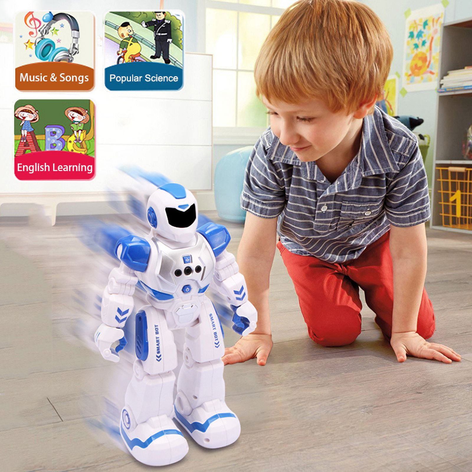 Intelligent Robots for Kids, RC Robot toy Talking Dancing Singing for ...