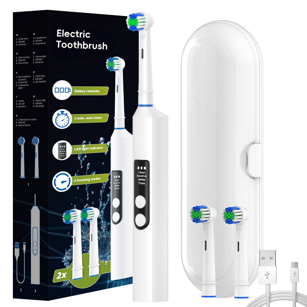 Intelligent Rotating Electric Toothbrush, 4 Modes USB Fast Charging ...