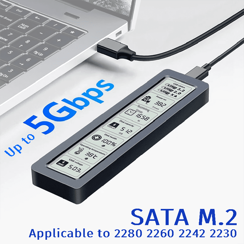 Intelligent SSD Enclosure Aluminum Housing Hard Drive Case with Smart ...