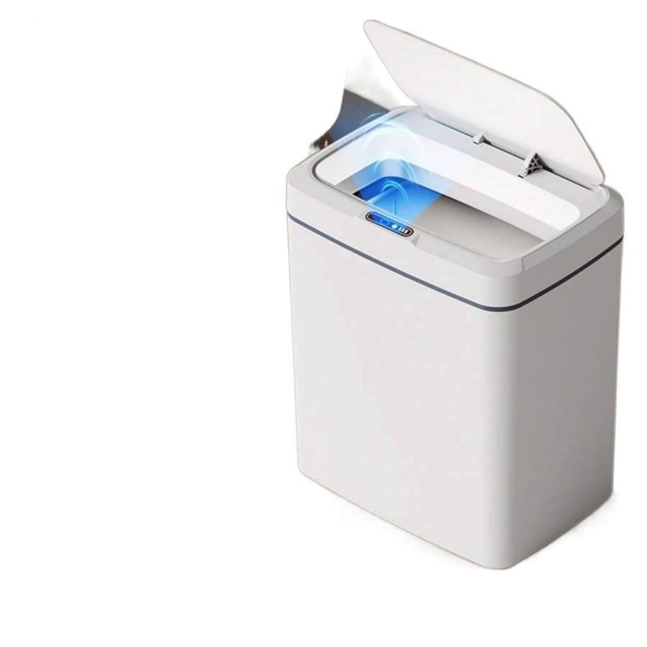 Intelligent Sensing Garbage Bin-White 15L Smart Bathroom Trash Can Non ...