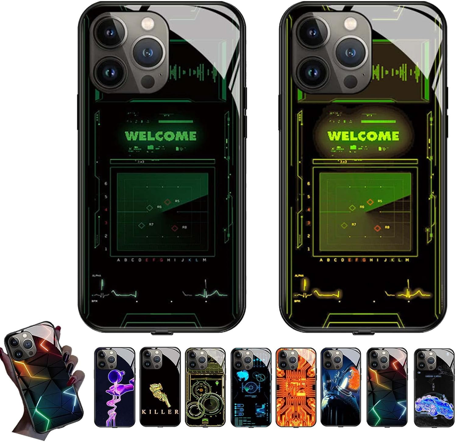 Intelligent Sound Control Light-Up Phone Case for IPhone 14/13/12/Pro ...