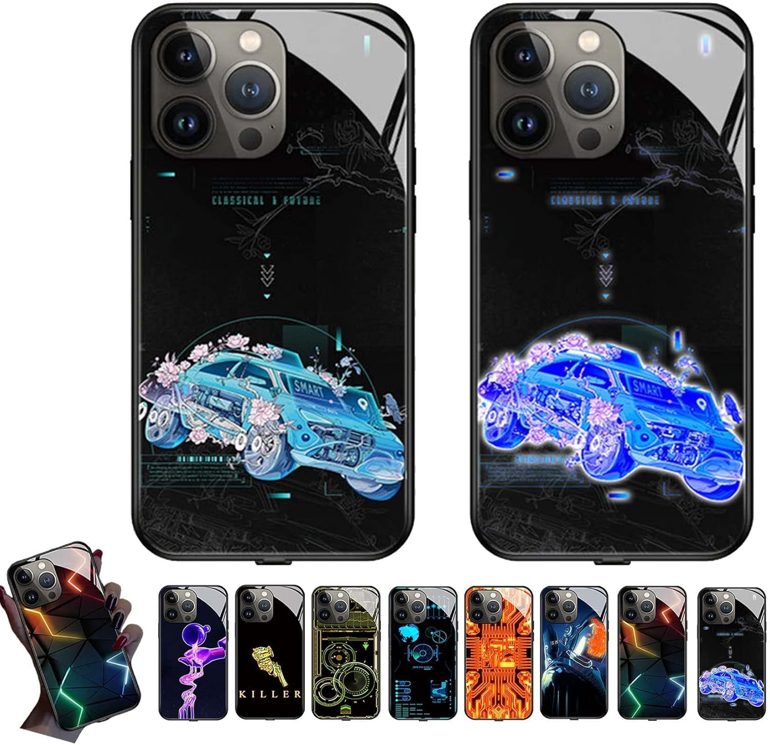 Intelligent Sound Control Light-Up Phone Case for IPhone 14/13/12/Pro ...