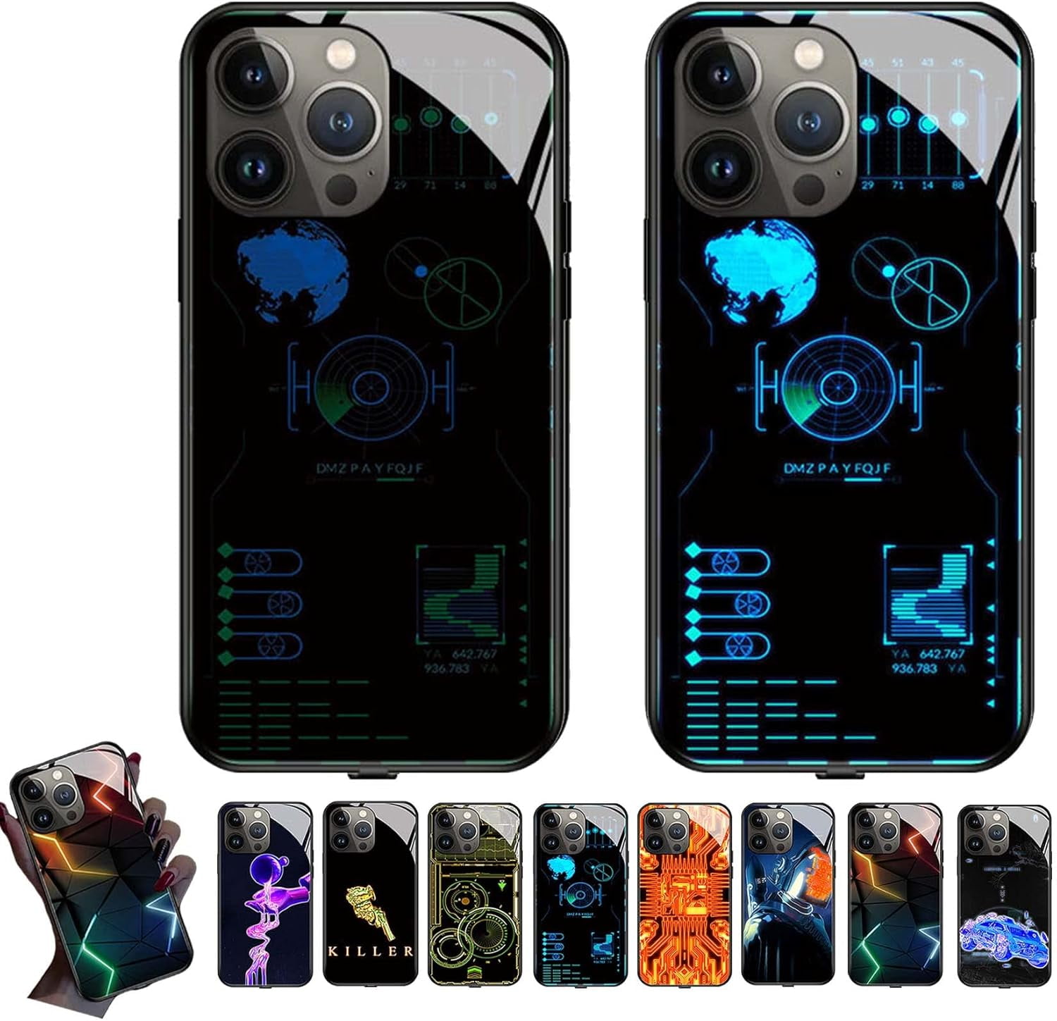 Intelligent Sound Control Light-Up Phone Case for IPhone 14/13/12/Pro ...