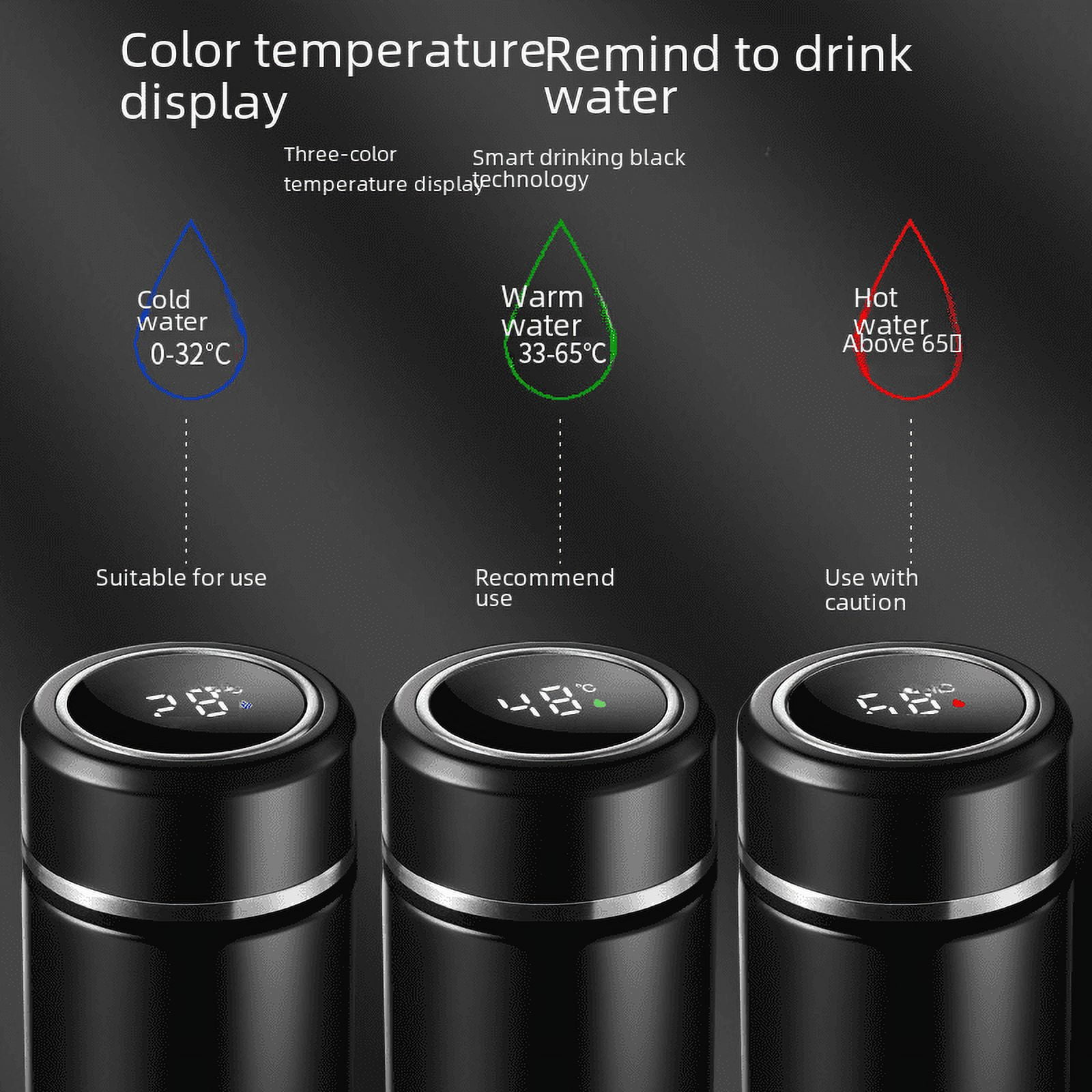 Intelligent Temperature Measurement Thermos Cup Temperature Display ...