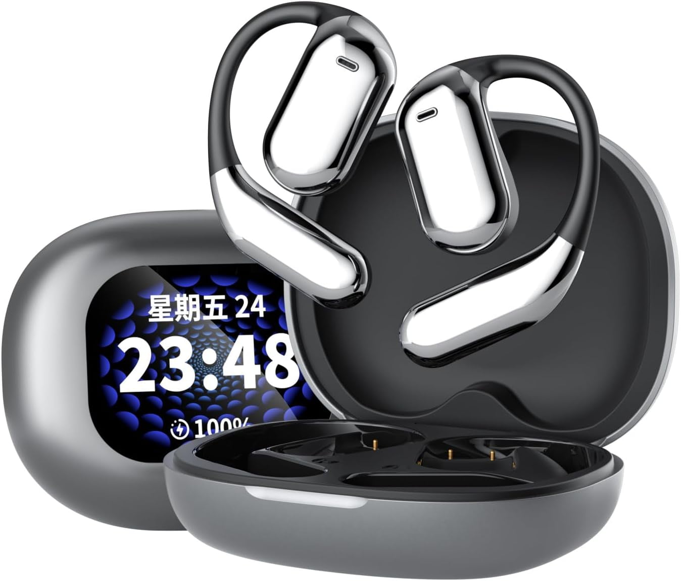 Intelligent Touch Screen Open Bluetooth Earphones - True Wireless Open ...
