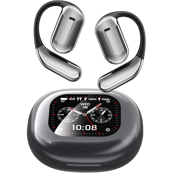 Intelligent Touch Screen Open Ear Earbuds Ultra Comfort Bluetooth 5.4 ...