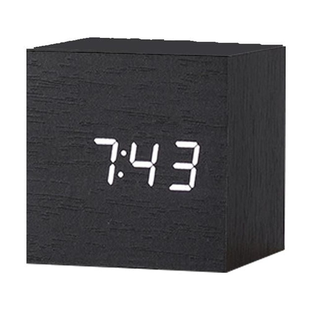 Intelligent Voice Controlled Alarm Clock Modern Wooden LED Wood Clock ...