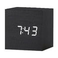 Intelligent Voice Controlled Alarm Clock Modern Wooden LED Wood Clock ...