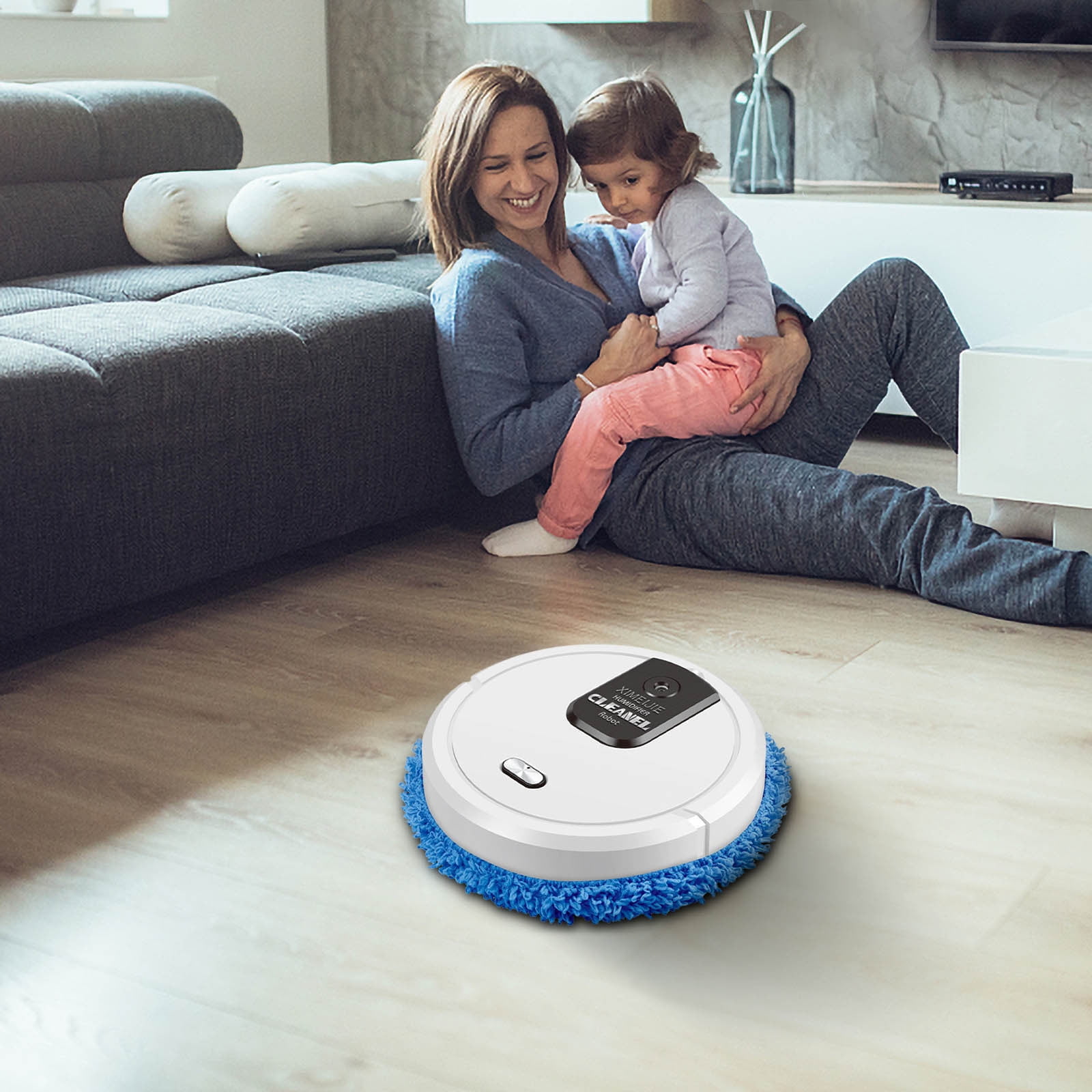 Intelligent Wet Dry Vacuum, Robotic Floor Cleaning, 2-in-1 Mopping ...