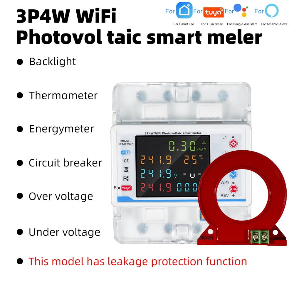 Intelligent Wifi Current Breaker Power Meter For Three Phase Protection ...