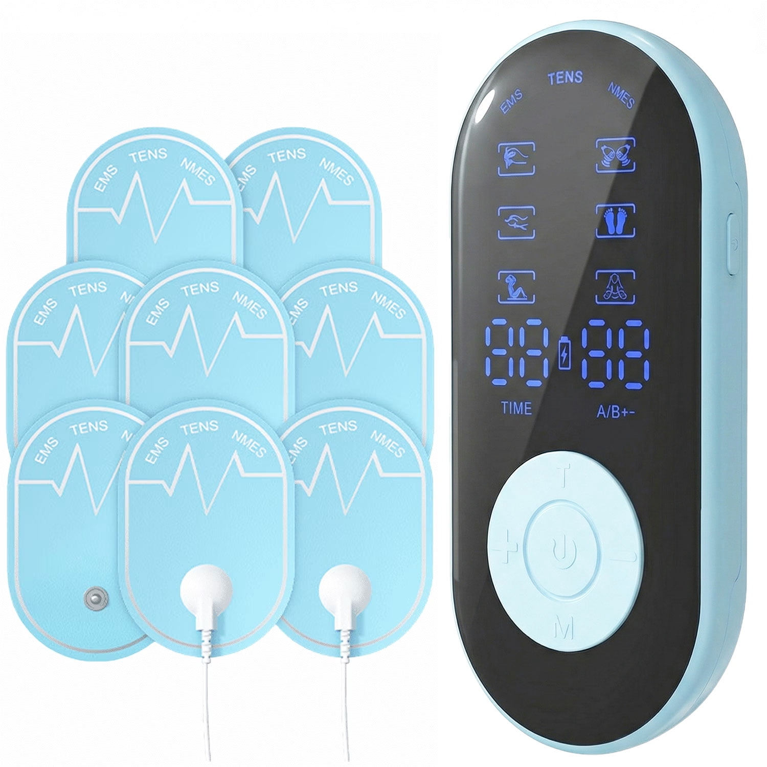 3-in-1 TENS Unit Muscle Stimulator, EMS Massage Machine with 30 ...