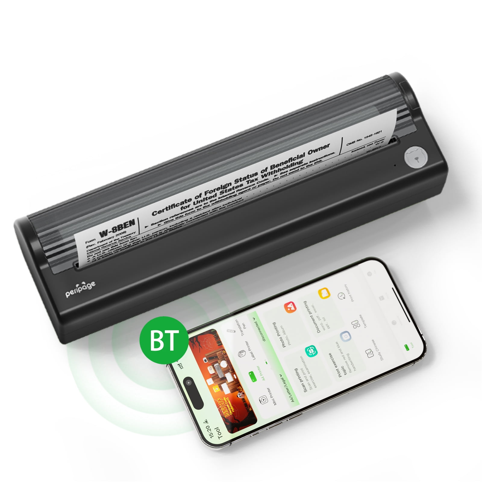 Intelligent portable printer,A4 Thermal Paper Printer Mobile 210mm ...