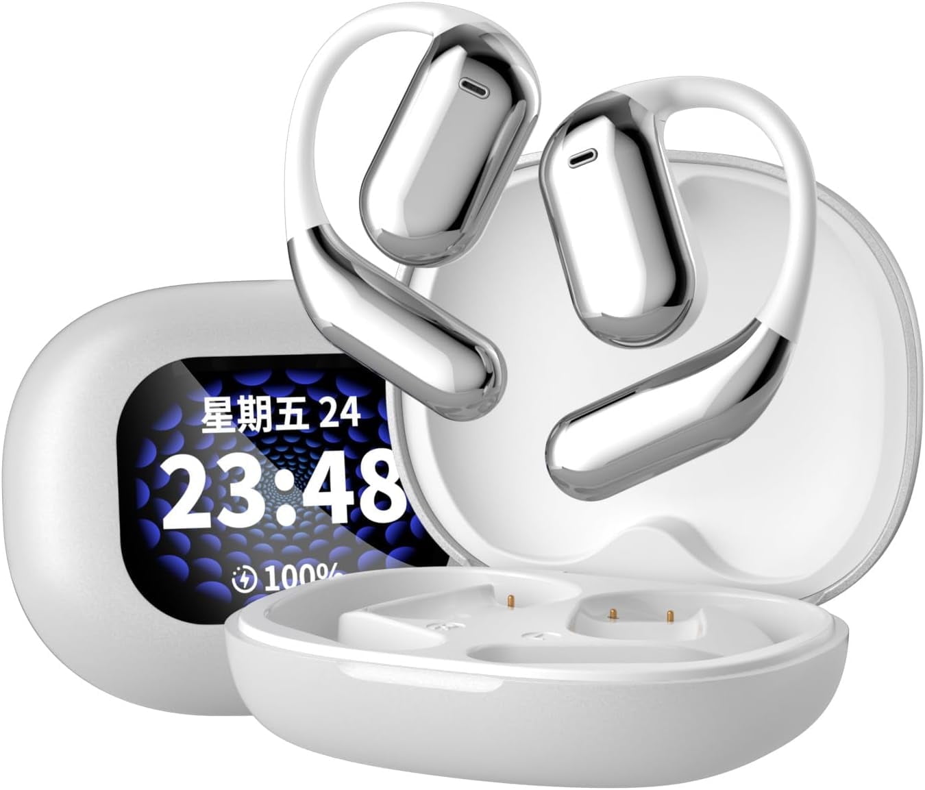 Intelligent touch screen open Bluetooth headphones - true wireless open ...