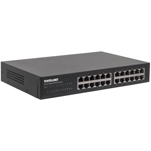 24-Port Gigabit Ethernet Switch 24 x 10/100/1000 Mbit/s RJ45-Ports IEEE ...