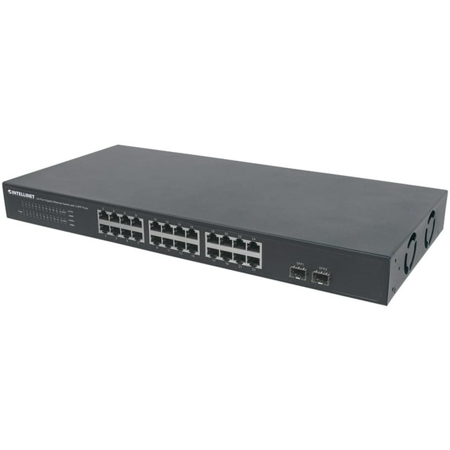 Intellinet 24-Port Gigabit Ethernet Switch with 2 SFP Ports - Walmart ...