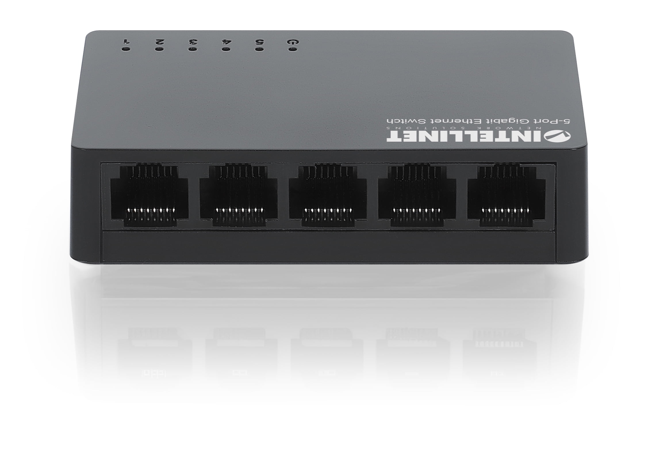 Intellinet 5 Port Gigabit Ethernet Switch, Black Plastic Housing ...