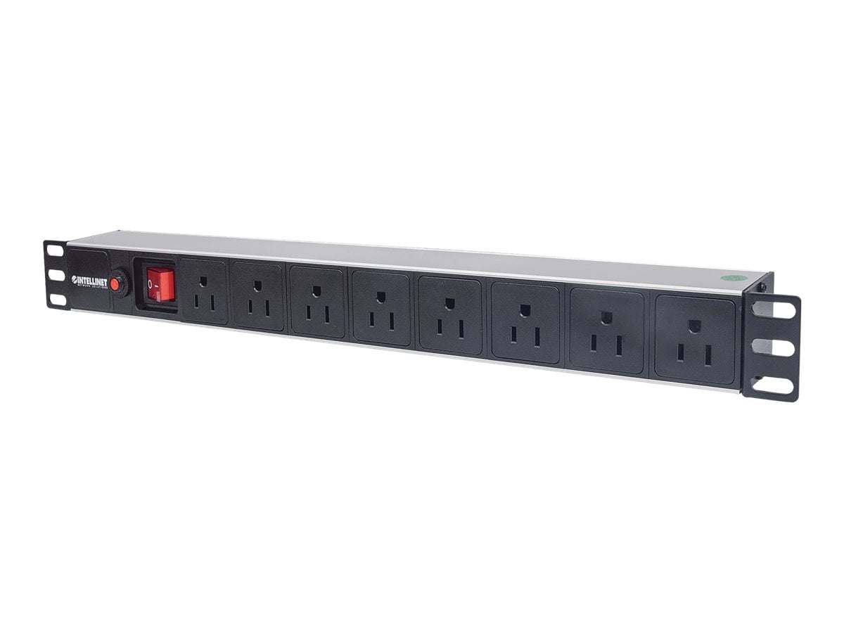 Intelligent 19 1U Rackmount 8 Way Power Strip US Type - Walmart.com