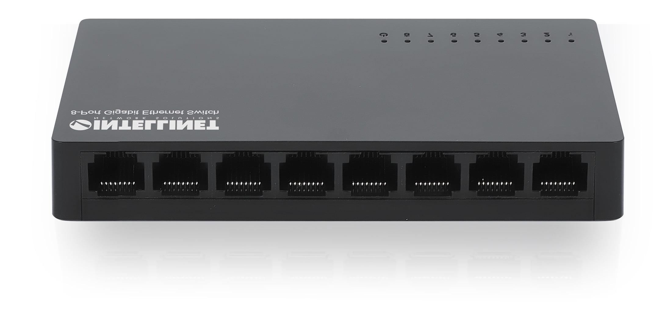 Intellinet 8 Port Gigabit Ethernet Switch, Black Plastic Housing ...
