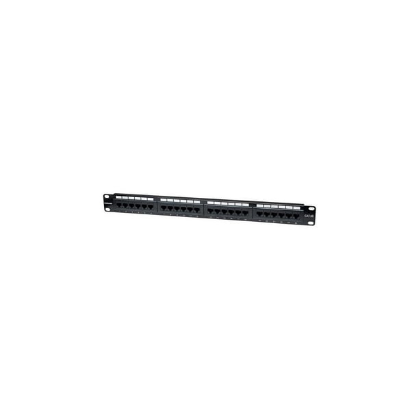 Intellinet Cat5e UTP 24-Port Patch Panel, 1U - Compatible with both 110 ...