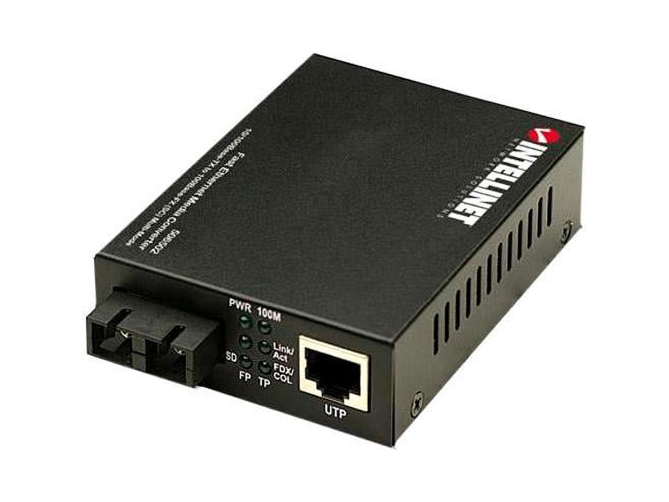 Intellinet Fast Ethernet Media Converter - 1 x Network (RJ-45) - 1 x SC ...