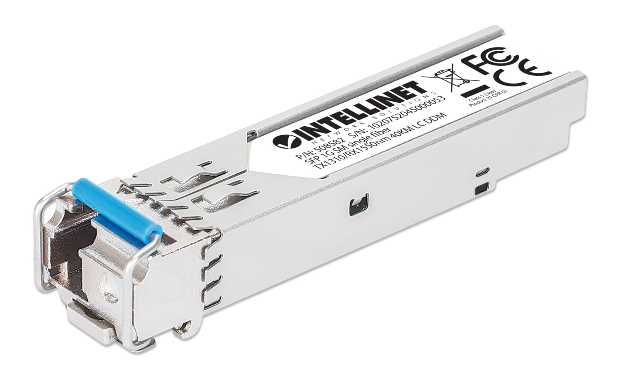 Intellinet Gigabit Fiber WDM Bi-Directional SFP Optical Transceiver Module | 1000Base-BX-U (LC ...