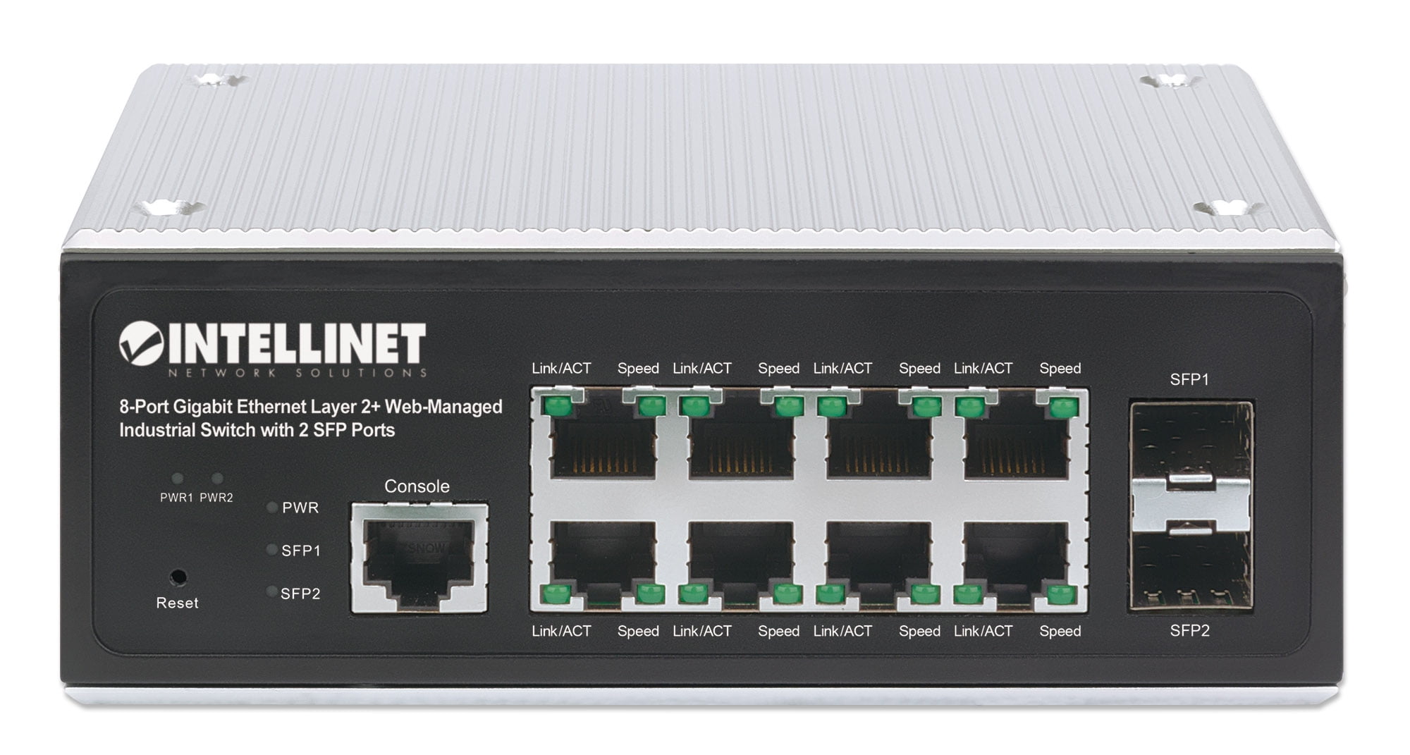 Intellinet Industrial 8-Port Gigabit Ethernet Layer 2+ Web-Managed ...