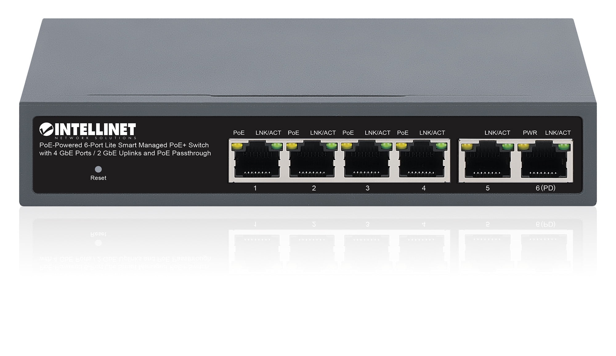 Intellinet PoE-Powered 6-Port Lite Smart Managed PoE+ Switch with 4 GbE ...