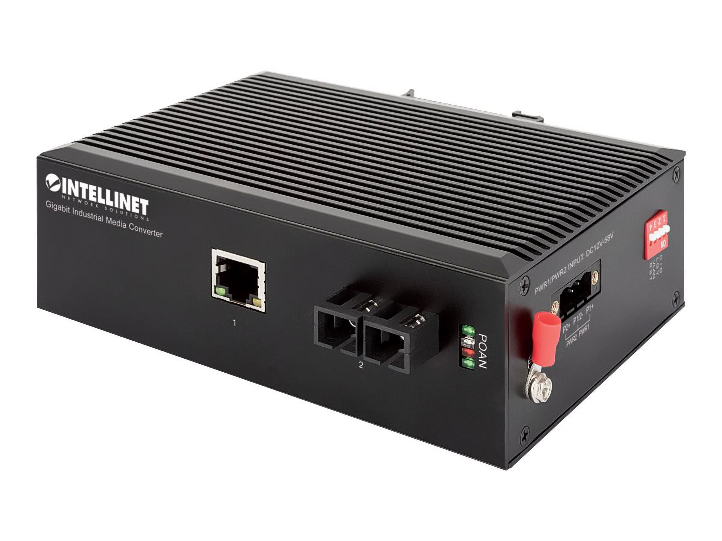 Intellinet - Fiber media converter - 1GbE - 10Base-T, 1000Base-SX ...