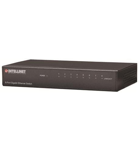 IntellinetGigabit 8 Port SwitchDeskMetal Switches - Walmart.com