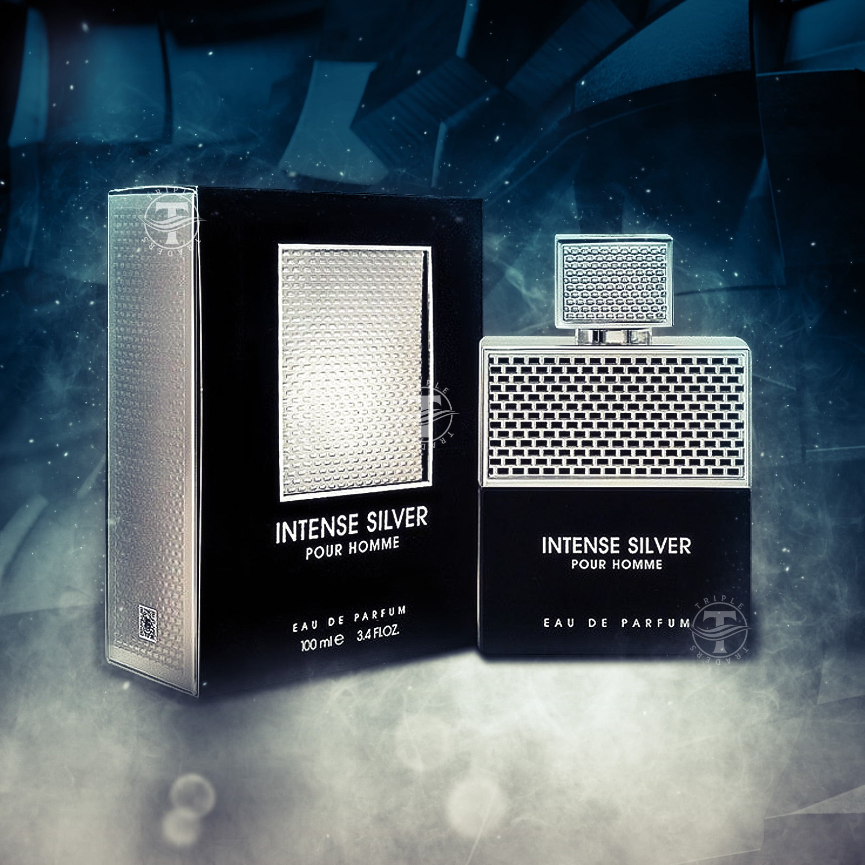 Intense Silver Pour Homme Eau De Parfum By Fragrance World 100ml 3.4 FL ...