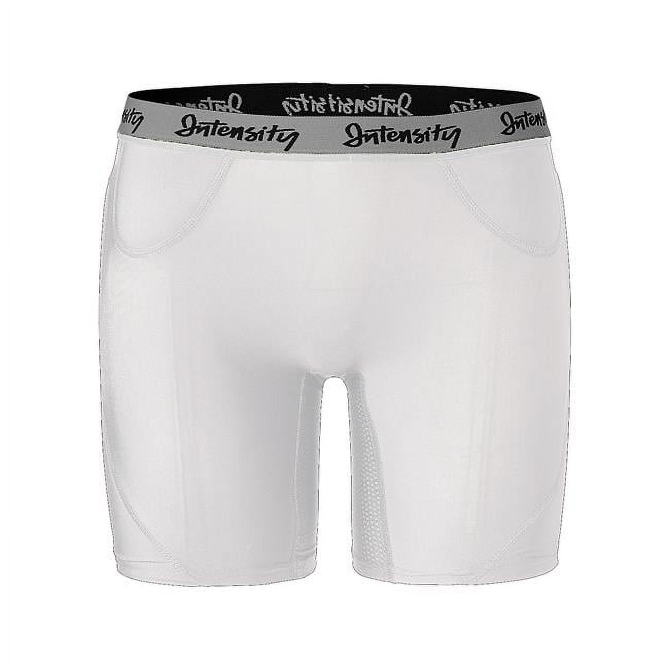 Intensity Athletics Women's Low Rise Slider Shorts (Medium, White ...