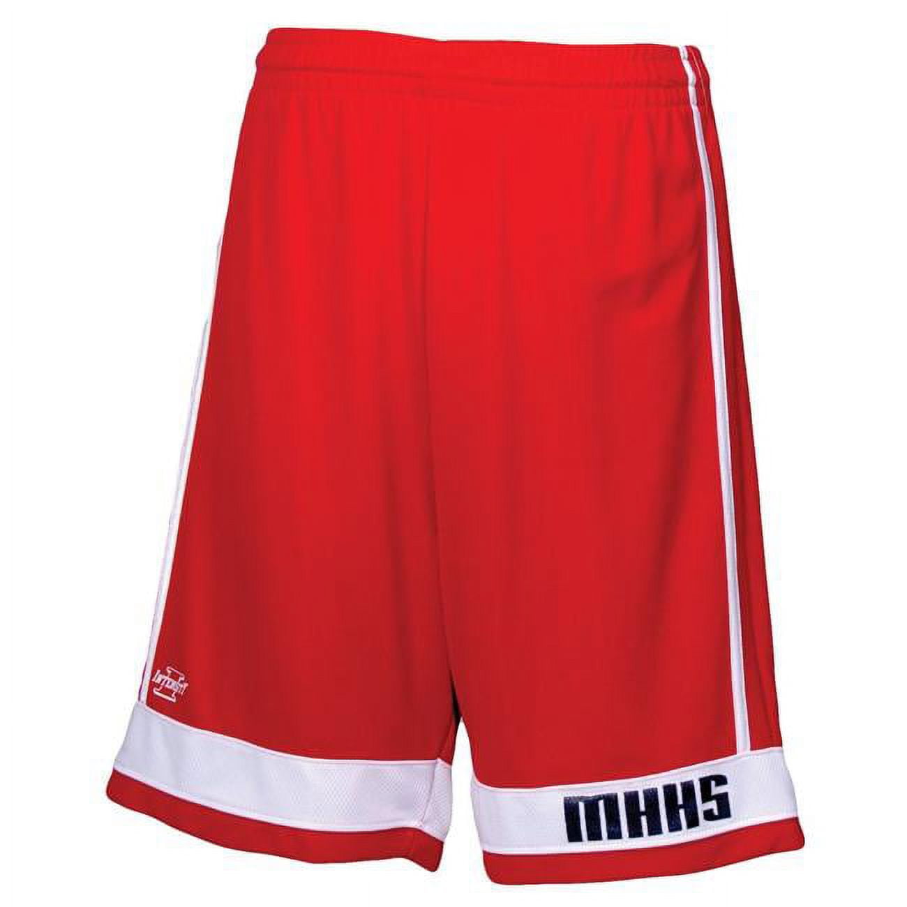 Intensity N7125643SML Men 7 Geomet Side Panel Short, Scarlet & White ...