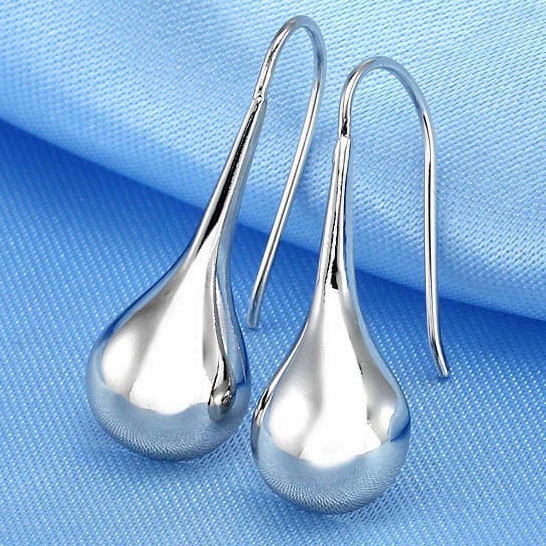 Intensity Tear Drop Hook Earrings Solid 925 Sterling Silver - Walmart.com