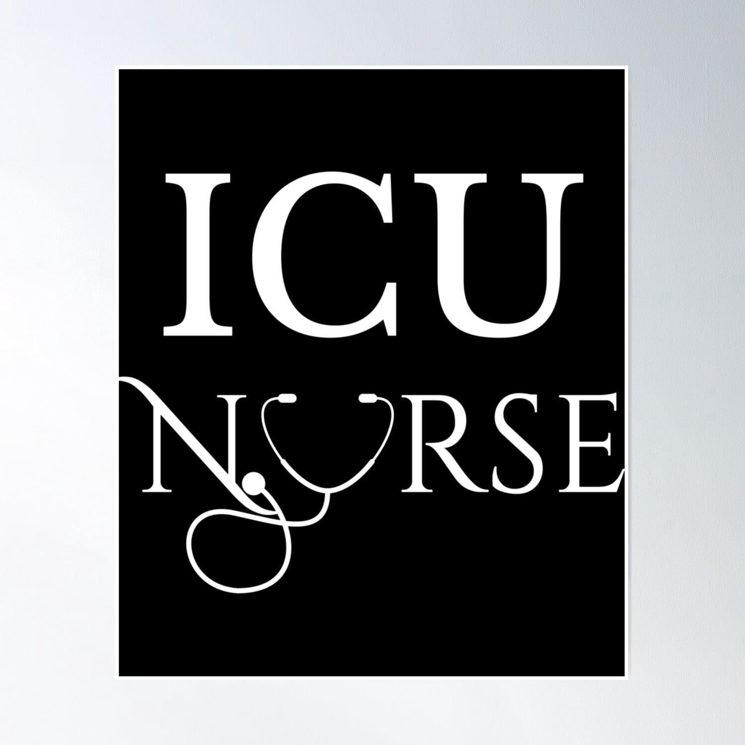 Intensive Care Unit (Icu) Nurse Poster Wall Art, Modern Wall Decor ...