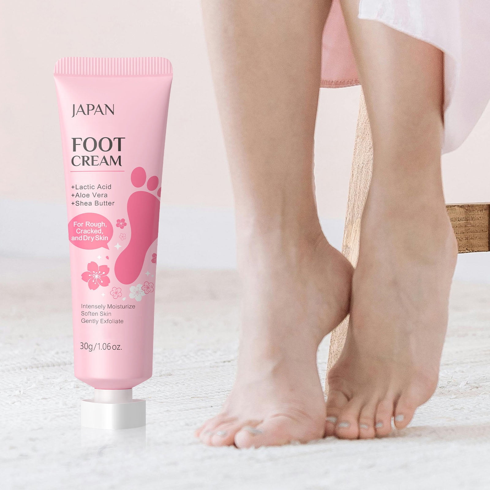 Intensive Healing Urea Foot Cream for Cracked Heels - Deep Moisturizing Treatment with Long ...