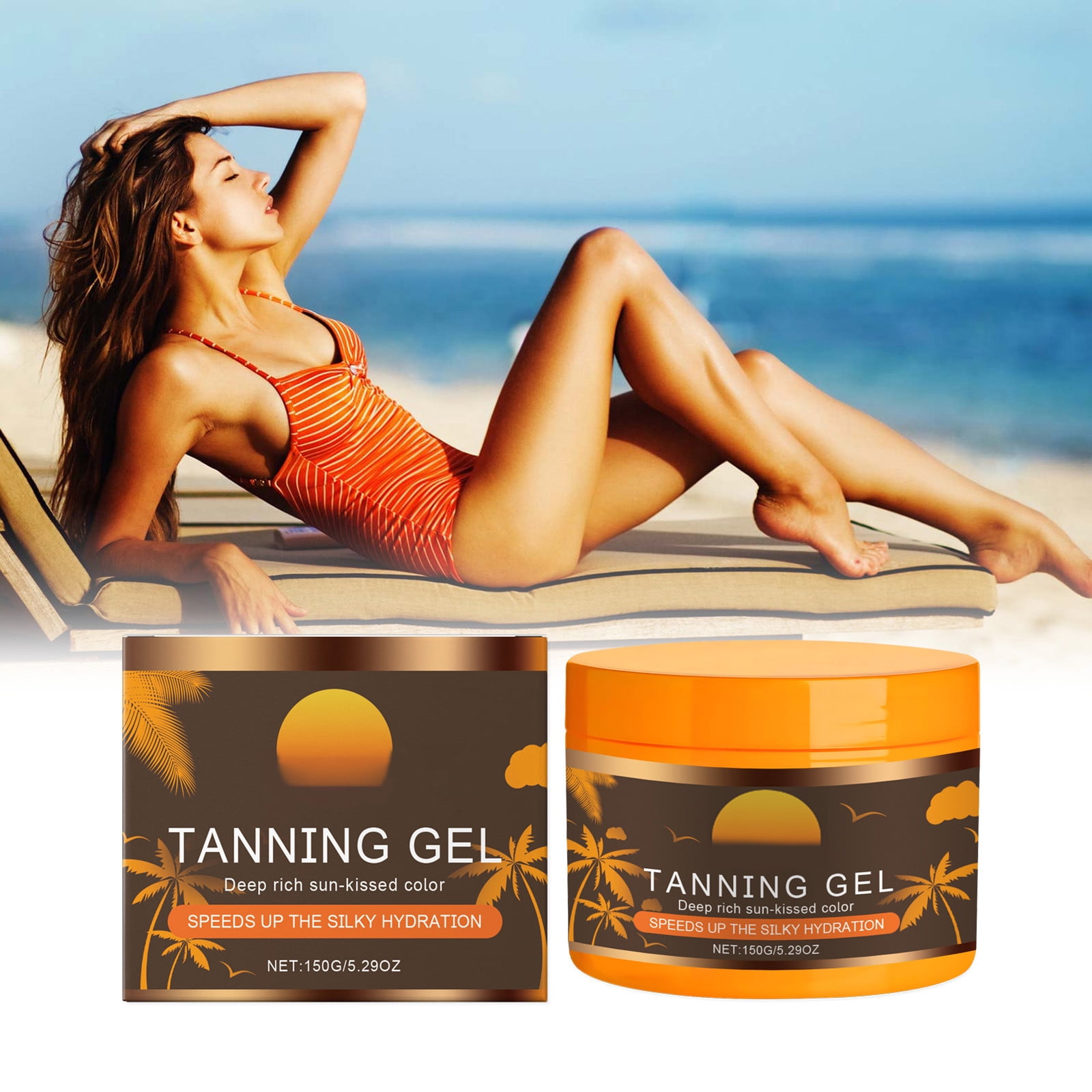 Intensive Tanning Gel,Bronzing Tan Accelerator,Intensive Tanning Gel for Outdoor Sun and Sunbath ...