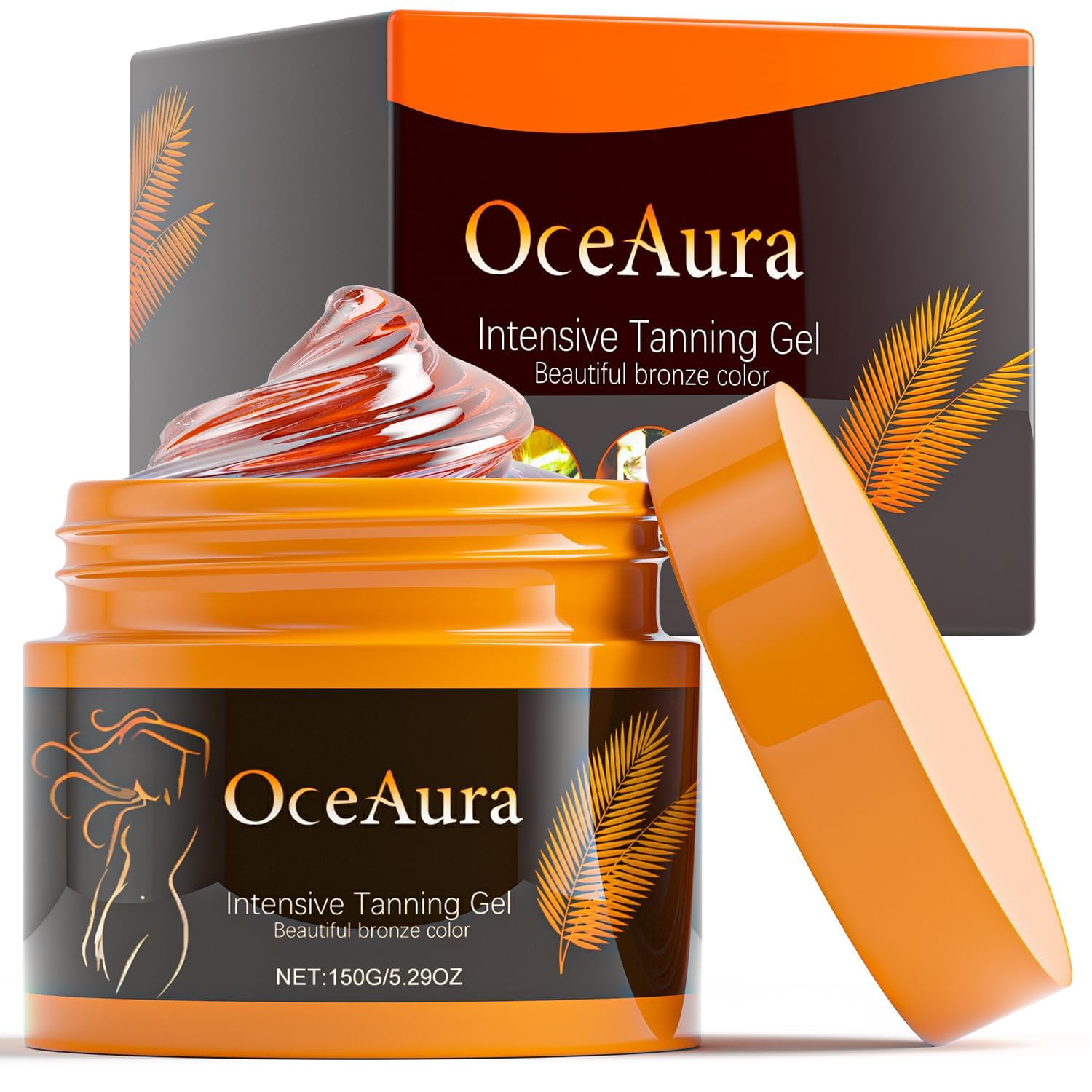 Intensive Tanning Gel - Instant Tan Enhancer - Water-Resistant with ...